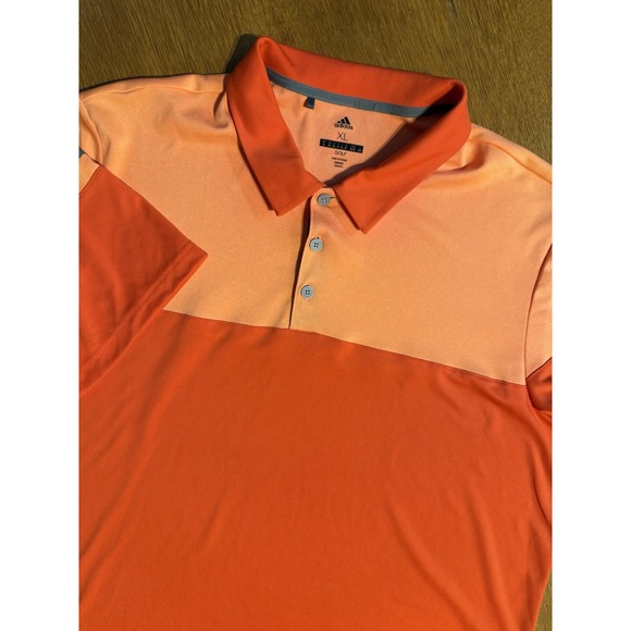 adidas | Shirts | Adidas Golf Polo Shirt Mens Xl Colorblock Orange ...